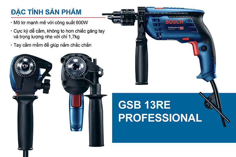 Bộ máy khoan động lực Bosch GSB 13 RE SET 100 món